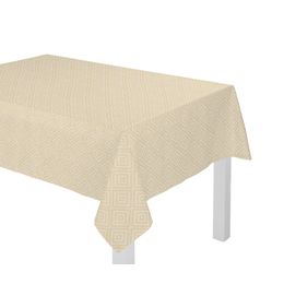 Tischdecke WIRTH "Telfort" Gr. 2, gold (goldfarben), B:120cm L:120cm, Baumwolle, Polyester, Tischdecken, Tischdecke