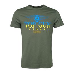 T-Shirt Top Gun "TG22011", Herren, Gr. 48S, gr&uuml;n (olive), Obermaterial: 100% Baumwolle, Shirts T-Shirt