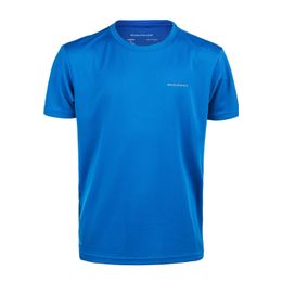 Funktionsshirt Endurance "Vernon Jr.", M&auml;dchen, Gr. 128, blau (blau, blau), 100% Polyester, unifarben, normal, Rundhals, Shirts Funktionsshirt, mit reflektierendem Logo
