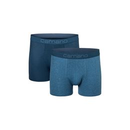 Boxershorts Camano "Boxershorts Unterhosen Herren elastischer Gummibund ohne", Herren, Gr. L, blau (blau mix), 95% Baumwolle, 5% Elasthan, Unterhosen