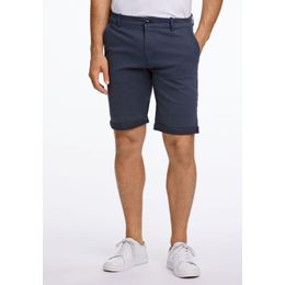 Chinoshorts LINDBERGH "Chino-Shorts Slim Fit", Herren, Gr. L, blau (dk blau), Obermaterial: 98% Baumwolle, 2% Elasthan, unifarben, slim fit, Hosen Chinoshorts