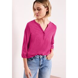 Tunikashirt Street One, Damen, Gr. 34, magenta dream, Web, 100% Baumwolle, unifarben, comfort fit normal, Rundhals, elastischer Bund, Shirts, mit 3/4 &Auml;rmeln
