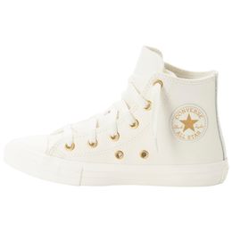 Sneaker Converse "CHUCK TAYLOR ALL STAR GOLD LUXE", M&auml;dchen, Gr. 30, wei&szlig; (egret, metallic light gold), Leder, Schuhe Sneaker