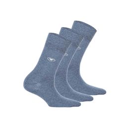 Kurzsocken Tom Tailor "Socken 3er Pack", Herren, Gr. 39-42, blau (hellblau), Obermaterial: 77% Baumwolle CO. 20% Polyamid PA. 3% Elasthan EL., Socken