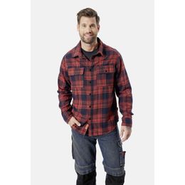 Flanellhemd HERO by John Medoox "HARRY Karohemd Overshirt", Herren, Gr. L, US-Gr&ouml;&szlig;en, rot check, Flanell, 100% Baumwolle, regular fit, Hemden, Regular Fit Casual Funktionsmaterial f&uuml;r Herren
