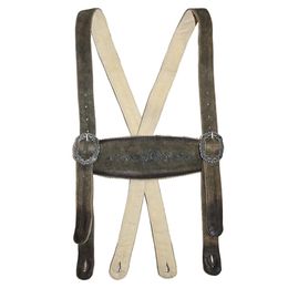 Hosentr&auml;ger JCC "31023203", Herren, Gr. 48, braun, Obermaterial: 100% Ziegenvelours; Schnalle aus Metall, Hosentr&auml;ger