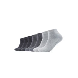 Kurzsocken Camano "Kurzsocken 7er Pack", Herren, Gr. 35-38, grau, 78% Baumwolle, 20% Polyamid, 2% Elasthan, mehrfarbig, Socken