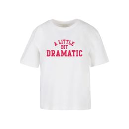 T-Shirt MISS TEE "Miss Tee Damen Lil Dramatic Tee", Damen, Gr. 4XL, wei&szlig;, 100% Baumwolle, bedruckt, oversize, Rundhals, Shirts T-Shirt