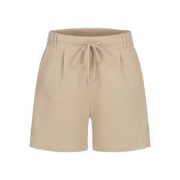 Shorts CLOUD 5IVE "CLOUD 5IVE Shorts mit Tunnelzug und 2-Pockets", Damen, Gr. L, US-Gr&ouml;&szlig;en, beige, 90% Lyocell, 10% Polyester, unifarben, normal, Hosen Shorts