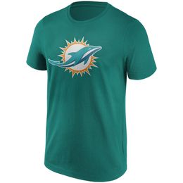 T-Shirt Fanatics "Fanatics T-Shirt Miami Dolphins Primary Logo Graphic", Damen, Gr. L, blau, 100% Baumwolle, Shirts T-Shirt