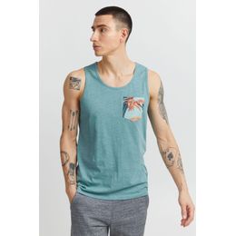 Tanktop Blend "BHTroppo", Herren, Gr. 3XL, blau (mineral blau), Web, 100% Baumwolle, gemustert, regular fit normal, Rundhals, Tops Tanktop, L&auml;ssiges Tanktop mit Rundhalssauschnitt