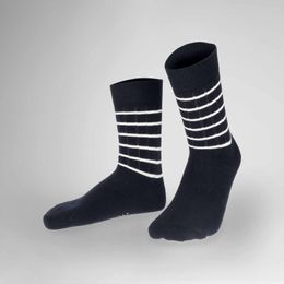 Socken Hudson "Socke Row", Damen, Gr. 39-42, blau (marine 0337), Obermaterial: 86% Baumwolle CO. 13% Polyamid PA. 1% Elasthan EL., Socken Socken