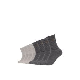 Socken Camano "Tennissocken 8er Pack", Damen, Gr. 35-38, grau, 76% Baumwolle, 22% Polyester, 2% Elastodien, uni, Socken Socken