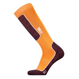 Socken UphillSport "HALLA", Damen, Gr. 35-38, orange, 60% Polyester, 28% Wolle, 11% Polyamid, 1% Elasthan, mehrfarbig, Socken Socken, mit atmungsaktiver Funktion