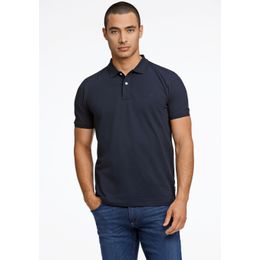 Poloshirt LINDBERGH "Poloshirt Relaxed Fit", Herren, Gr. L, blau (navy), Obermaterial: 95% Baumwolle, 5% Elasthan, unifarben, l&auml;ssig geschnitten, Rundhals, Shirts