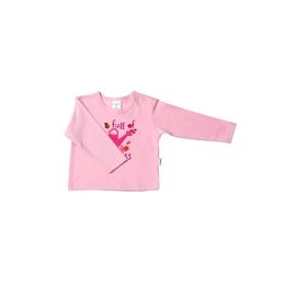 Langarmshirt Liliput, M&auml;dchen, Gr. 50/56, rosa, 100% Baumwolle, bedruckt, Rundhals, Shirts Langarmshirt, aus Bio-Baumwolle