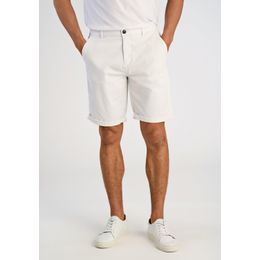 Chinoshorts LINDBERGH "Chino-Shorts Relaxed Fit", Herren, Gr. L, wei&szlig;, Obermaterial: 98% Baumwolle, 2% Elasthan, unifarben, relaxed fit, Hosen Chinoshorts