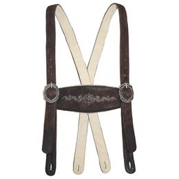 Hosentr&auml;ger JCC "31023201", Herren, Gr. 48, braun (schwarz braun), Obermaterial: 100% Ziegenvelours; Schnalle aus Metall, Hosentr&auml;ger