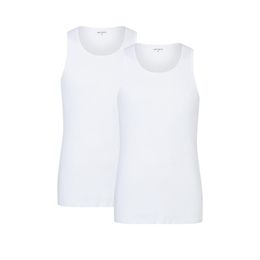 Tanktop Camano "Tank Top 2er Pack", Damen, Gr. M, wei&szlig;, 100% Baumwolle, Tops Tanktop