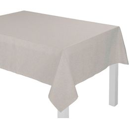 Tischdecke WIRTH "Westport" Gr. 2, grau (hellgrau), B:120cm L:120cm, Polyester, Tischdecken, Tischdecke, Made in Germany, Jacquard Dekostoff, Blatt-Design, Pflegeleicht