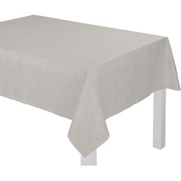 Tischdecke WIRTH "Westport" Gr. 3, grau (hellgrau), B:160cm L:130cm, Polyester, Tischdecken, Tischdecke, Made in Germany, Jacquard Dekostoff, Blatt-Design, Pflegeleicht