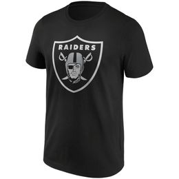 T-Shirt Fanatics "Fanatics T-Shirt Las Vegas Raiders Primary Logo Graphic", Damen, Gr. L, schwarz, 100% Baumwolle, Shirts T-Shirt