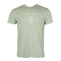 T-Shirt Top Gun "TG20201045", Herren, Gr. 52L, blau (dusty blau), Obermaterial: 100% Baumwolle, Shirts T-Shirt
