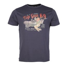 T-Shirt Top Gun "TG20213026", Damen, Gr. 50M, blau (navy), Obermaterial: 100% Baumwolle, Shirts T-Shirt