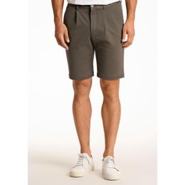 Shorts LINDBERGH "Performance-Shorts Regular Fit", Herren, Gr. L, gr&uuml;n (army), Obermaterial: 75% Polyester, 22% Viskose, 3% Elasthan; Futter: 100% Polyester, meliert, regular fit, Hosen Shorts