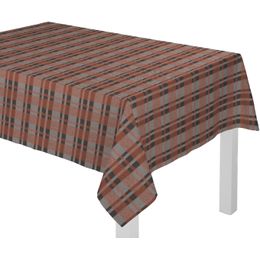 Tischdecke WIRTH "LAUFENBERG" Gr. 3, orange (terrakotta), B:130cm L:160cm, Baumwolle, Polyester, Tischdecken, Tischdecke
