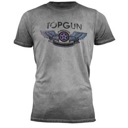 T-Shirt Top Gun "Construction TG20191039", Herren, Gr. 52L, grau, Obermaterial: 100% Baumwolle, Shirts T-Shirt