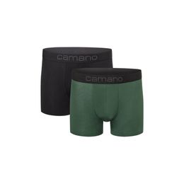 Boxershorts Camano "Boxershorts Unterhosen Herren elastischer Gummibund ohne", Herren, Gr. L, gr&uuml;n (sycamore gr&uuml;n), 95% Baumwolle, 5% Elasthan, Unterhosen