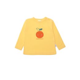 Langarmshirt Liliput "Squeeze the Day", M&auml;dchen, Gr. 50/56, gelb, 100% Baumwolle, bedruckt, Rundhals, Shirts Langarmshirt, mit angenehmem Rundhalsausschnitt