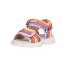 Sandale ZIGZAG "Sasir", M&auml;dchen, Gr. 28, bunt (wei&szlig;, lila), Kunstfaser, Schuhe Sandale, mit sto&szlig;d&auml;mpfender Sohle und einstellbaren Riemen