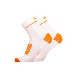 Socken UphillSport "FRONT 2er Pack", Damen, Gr. 35-38, orange (wei&szlig;, orange), 65% Polypropylen, 32% Polyamid, 3% Elasthan, mehrfarbig, Socken Socken, mit gepolstertem Rist
