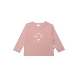 Langarmshirt Liliput "Petit Croissant", M&auml;dchen, Gr. 50/56, pink (pink, meliert), 80% Baumwolle, 20% Polyester, bedruckt, Rundhals, Shirts Langarmshirt, mit praktischen Druckkn&ouml;pfen auf der Schulter