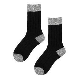 Socken Hudson "Socke Pebble", Damen, Gr. 39-42, schwarz (schwarz 0005), Obermaterial: 38% Polyacryl PAN. 36% Wolle WO. 14% Polyamid PA. 12% Baumwolle CO., Socken Socken