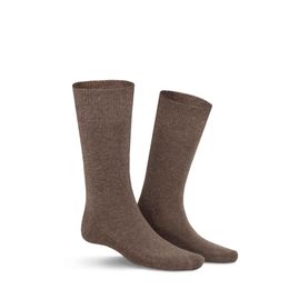 Socken Kunert "Socke Homesocks", Damen, Gr. 39-42, grau (beige, meliert 8320), Obermaterial: 36% Viskose CV. 30% Polyamid PA. 23% Wolle WO. 5% Kaschmir WS. 5% Wolle WO., Socken Socken