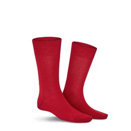 Socken Kunert "Socke Clark", Damen, Gr. 39-42, rot (rot 8410), Obermaterial: 98% Baumwolle CO. 2% Elasthan EL., Socken Socken