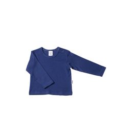Langarmshirt Liliput, M&auml;dchen, Gr. 74/80, blau (dunkelblau), 100% Baumwolle, unifarben, normal, Rundhals, Shirts Langarmshirt, aus Bio-Baumwolle