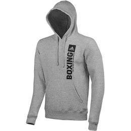 Hoodie adidas Performance "Community Vertical Hoody BOXING" Gr. M, grau, Sweatshirts, Herren, M, Obermaterial: 80% Baumwolle, 20% Polyester, Hoodie