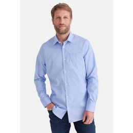 Langarmhemd Stooker Men "HUGH Hemd Langarm Regular Fit", Herren, Gr. XL, US-Gr&ouml;&szlig;en, blau (light blau struc.), Web, 60% Baumwolle, 40% Polyester, regular fit, Hemden, Langarm Hemd Regular Fit f&uuml;r Herren