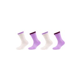 Socken s.Oliver "Socken 4er Pack", Damen, Gr. 27-30, lila (rhapsody), 66% Baumwolle, 28% Polyester, 5% Elastodien, 1% Elasthan, Socken Socken