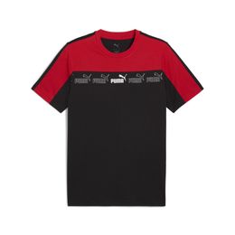 T-Shirt Puma "Around The Block T-Shirt Herren", Herren, Gr. L, rot (for all time rot), Obermaterial: 100% Baumwolle. Rippe: 20% Polyester, 80% Baumwolle, clean, regular fit, Rundhals, Shirts T-Shirt