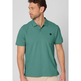Poloshirt Street One MEN, Damen, Gr. L (42), caribbean gr&uuml;n, Web, 95% Baumwolle, 5% Elasthan, unifarben, comfort fit normal, hoch geschlossener Ausschnitt, normaler Saum, Shirts, aus Baumwolle mit Stretchante
