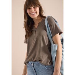 Tunikashirt Cecil, Damen, Gr. L (42), urban taupe, Web, 100% Baumwolle, unifarben, comfort fit normal, ohne Ausschnitt, B&uuml;ndchen, Shirts, aus reiner Baumwolle