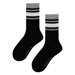 Socken Hudson "Socke Line", Damen, Gr. 39-42, schwarz (schwarz 0005), Obermaterial: 65% Baumwolle CO. 32% Polyamid PA. 3% Elasthan EL., Socken Socken