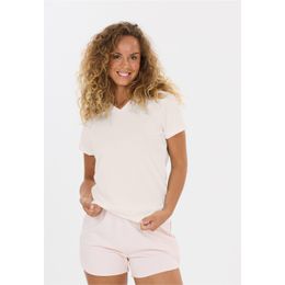 Funktionsshirt NOU "Magali", Herren, Gr. 36, wei&szlig;, 100% Baumwolle, unifarben, normal, Rundhals, Shirts Funktionsshirt, mit V-Ausschnitt