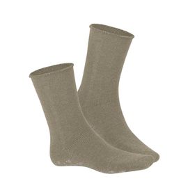 Socken Hudson "Socke Homepads", Damen, Gr. 39-42, braun (chinin, meliert 0713), Obermaterial: 65% Polyacryl PAN. 28% Wolle WO. 5% Polyamid PA. 2% Elasthan EL., Socken Socken