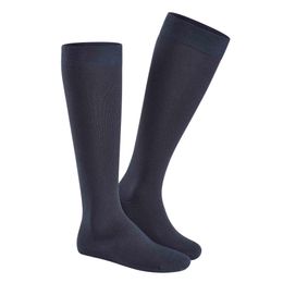 Kniestr&uuml;mpfe Hudson "Kniestrumpf Relax Cotton", Herren, Gr. 41-42, schwarz (nachtblau 0311), Obermaterial: 97% Baumwolle CO. 3% Elasthan EL., Socken Kniestr&uuml;mpfe